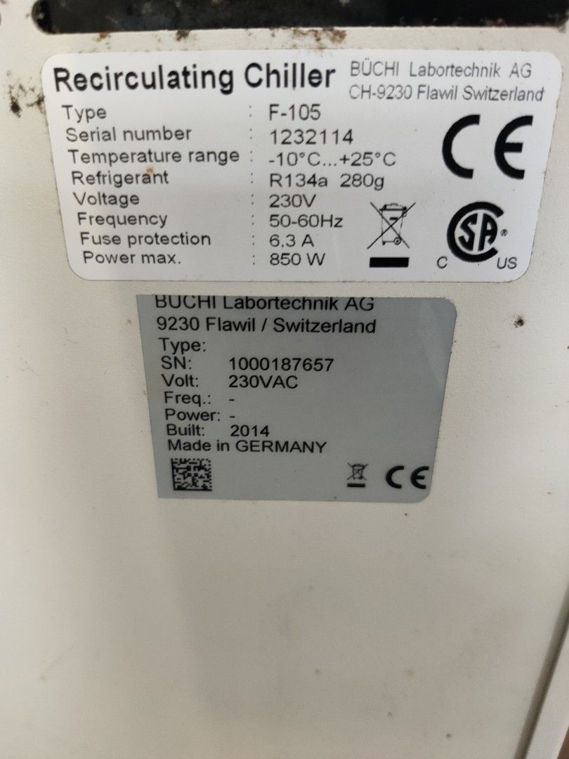 BUCHI Recirculating Chiller F- 105 for sale @ $ 250 each (AAR 1851 ...