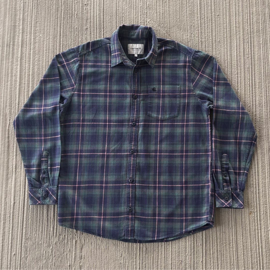 Carhartt WIP Work in Progress Lermond Flannel Shirt, Men's Fashion ...