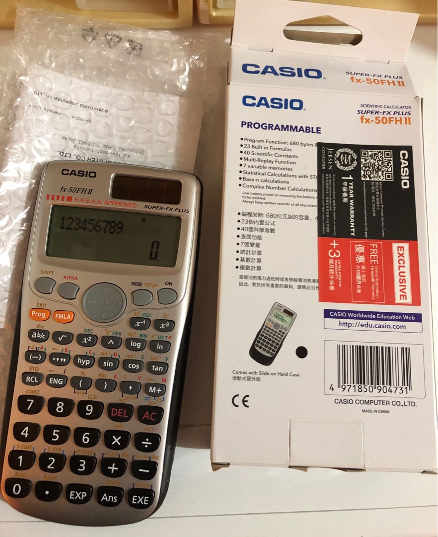 Casio fx-50FH II計數機, 電腦＆科技, 商務用科技產品 - Carousell