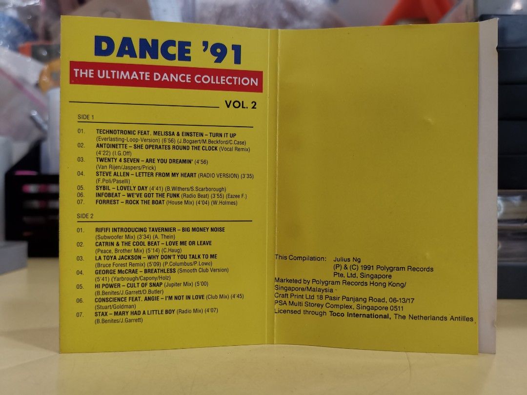 (Cassette) The Ultimate Dance Collection DANCE '91, Hobbies & Toys ...