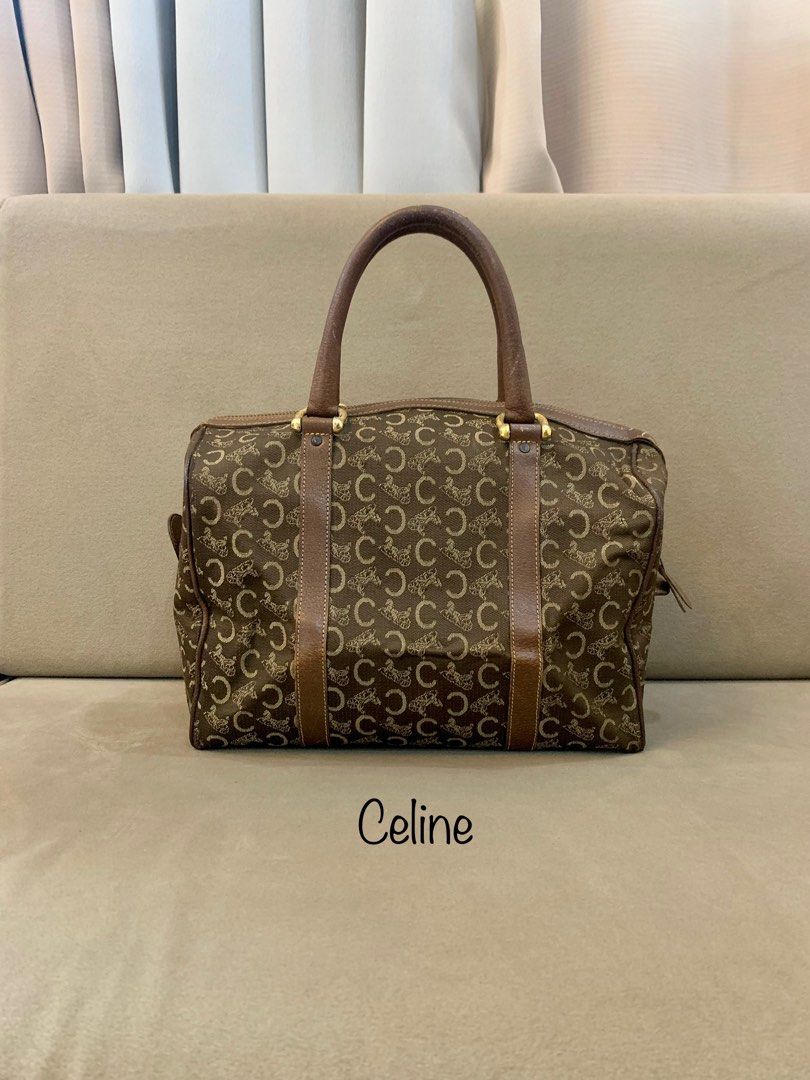Celine Monogram Canvas Boston Bag, Luxury, Bags & Wallets on Carousell