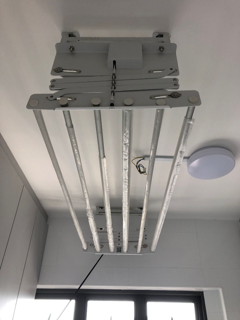 Clothes laundry drying rack HDB BTO non automated, Furniture & Home ...