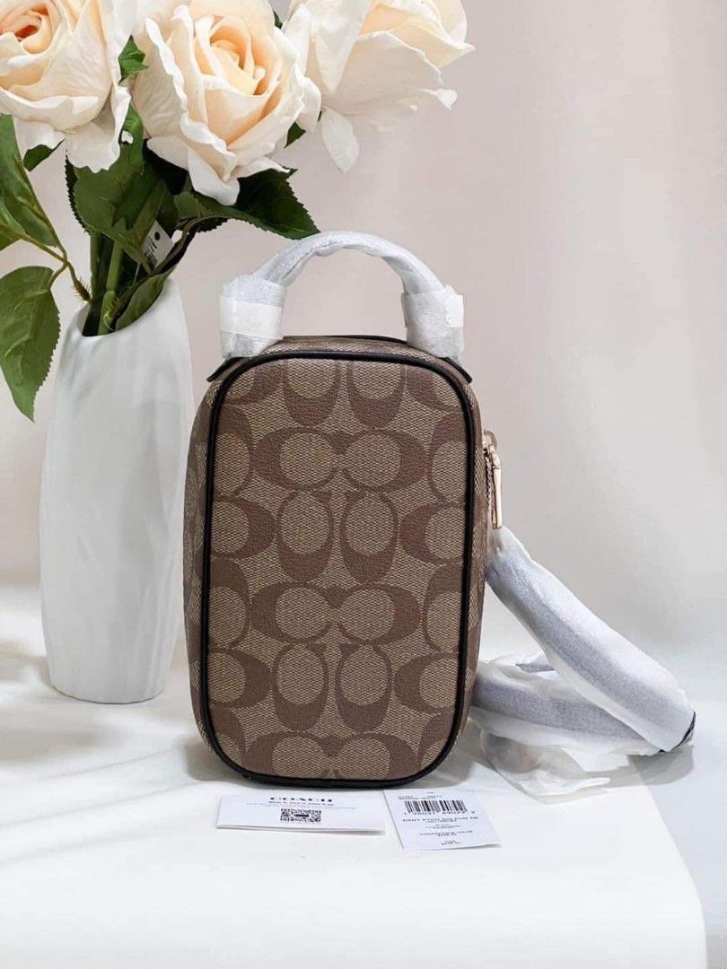 Coach Eva Phone Crossbody in Signature Canvas with Patches, Women's ...