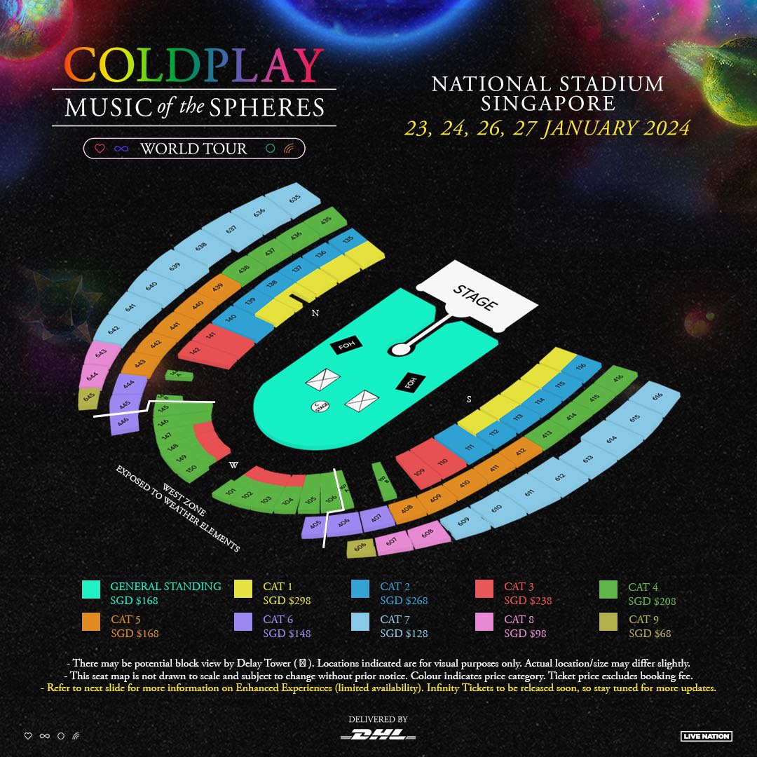 Coldplay 2024 concert tickets, Tickets & Vouchers, Event Tickets on ...