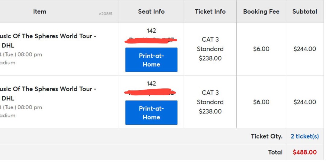COLDPLAY CAT 3, Tickets & Vouchers, Event Tickets on Carousell