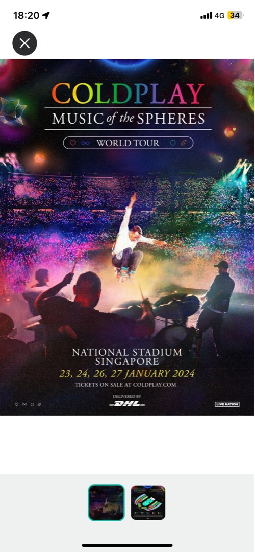 Coldplay Ticket 27Jan x1, Tickets & Vouchers, Event Tickets on Carousell
