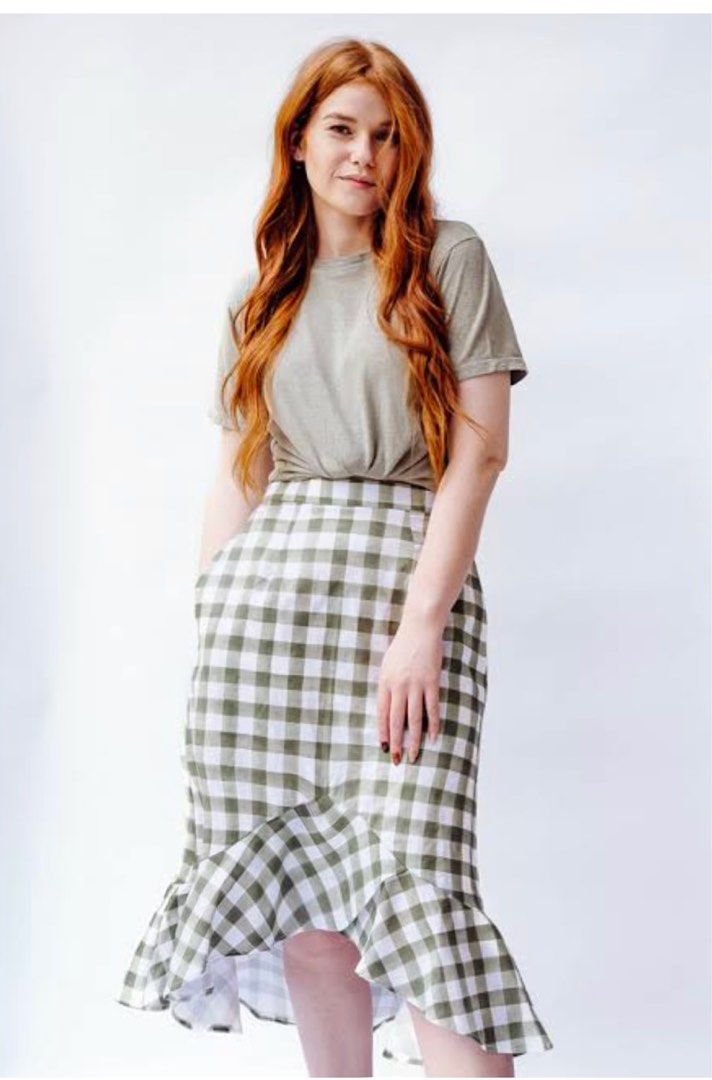 Cotton Linen Mermaid Cut Skirt on Carousell