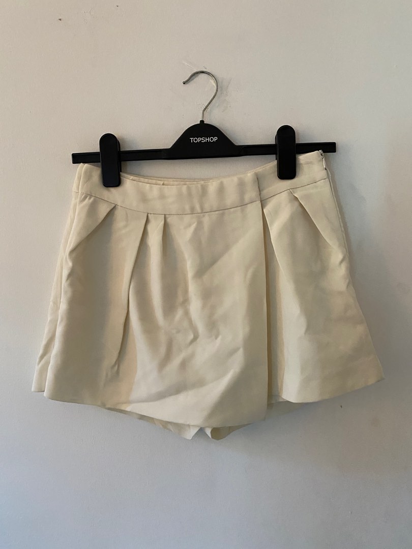 Cream Mini Skort on Carousell