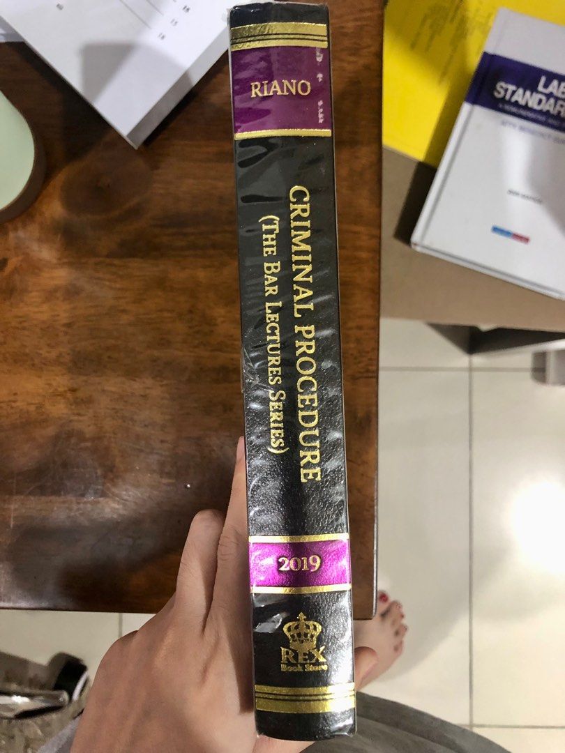 Criminal Procedure (The Bar Lecture Series) by Dean Riano (2019 Ed.) on ...