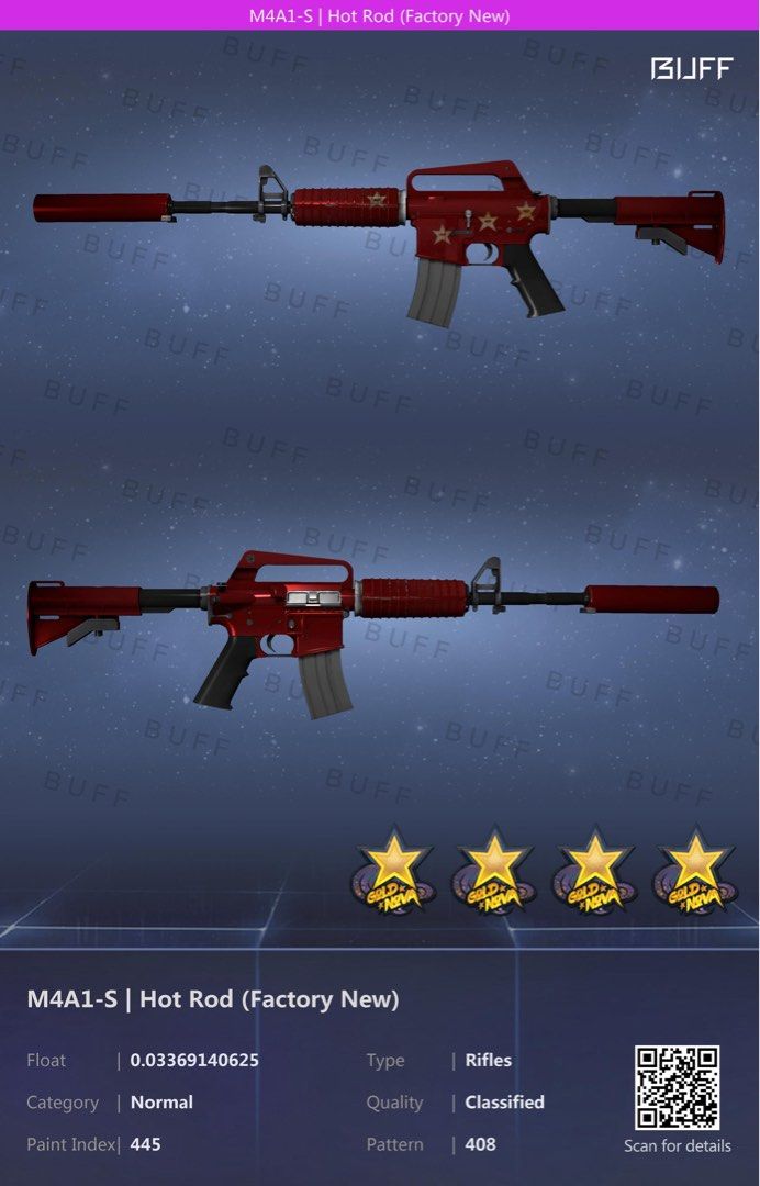 CSGO CS2 M4A1-S Hot Rod FN, Video Gaming, Gaming Accessories, In-Game ...