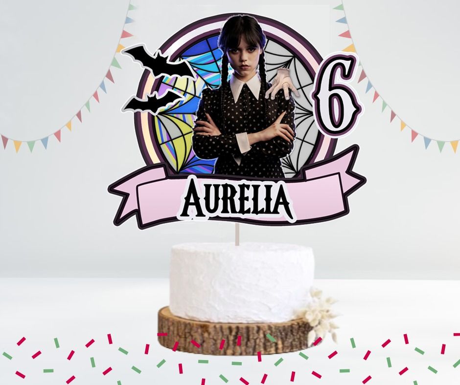 Customised Wednesday Addams Photo Cake Topper, Hobbies & Toys ...