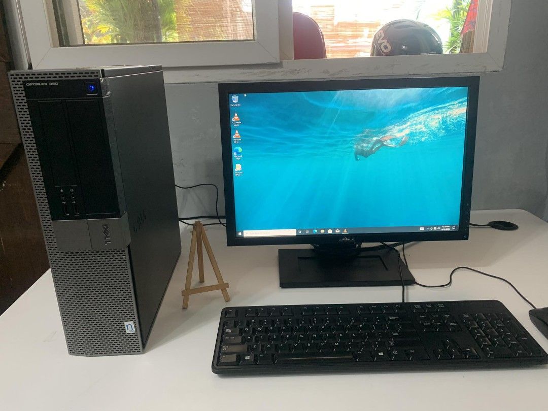 DELL COMPUTER SET I7 870 4GB 128SSD + 250HDD WITH 19"WIDE MONITOR ...