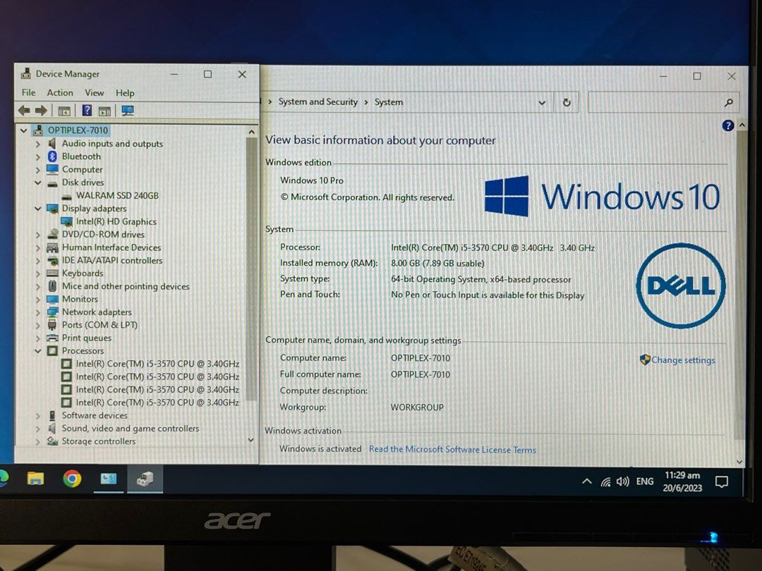 DELL Optiplex Business Office WFH School HBL Essential Desktop Computer ...