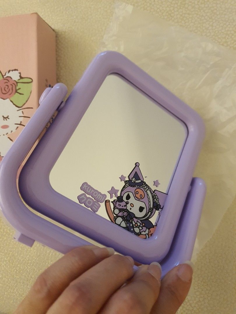Desktop 2 sided kuromi mirror small, Furniture & Home Living, Bathroom ...