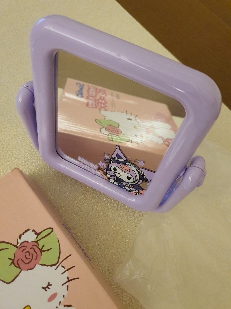 Desktop 2 sided kuromi mirror small, Furniture & Home Living, Bathroom ...