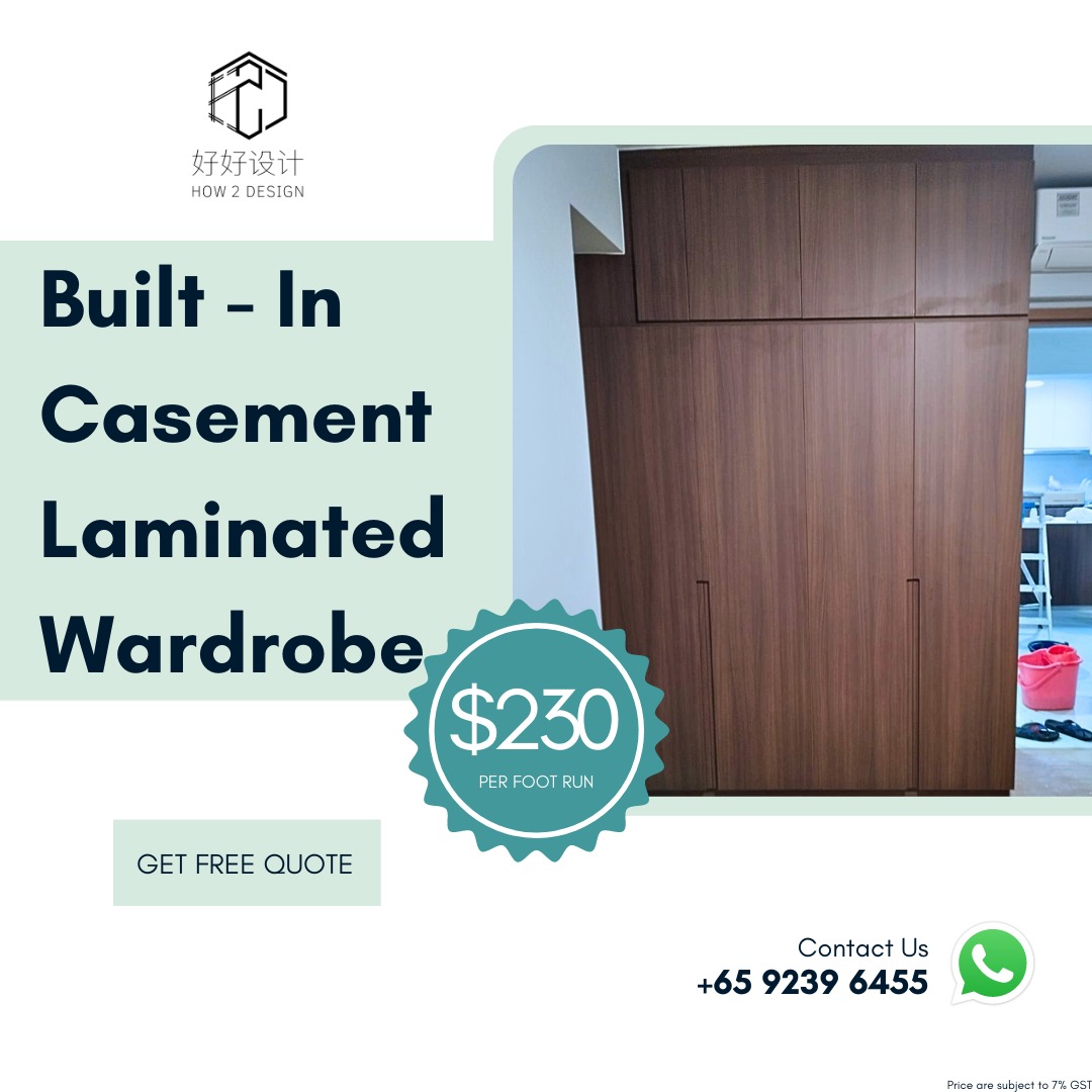 (Direct Factory) Customized Built-in Wardrobe (casement door) PFR/$230 ...