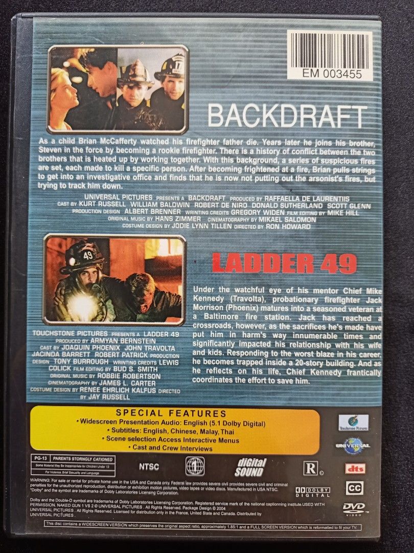 DVD Backdraft / Ladder 49, Hobbies & Toys, Music & Media, CDs & DVDs on ...