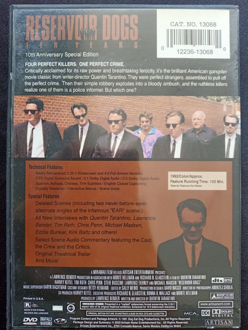 DVD Reservoir Dogs, Hobbies & Toys, Music & Media, CDs & DVDs on Carousell