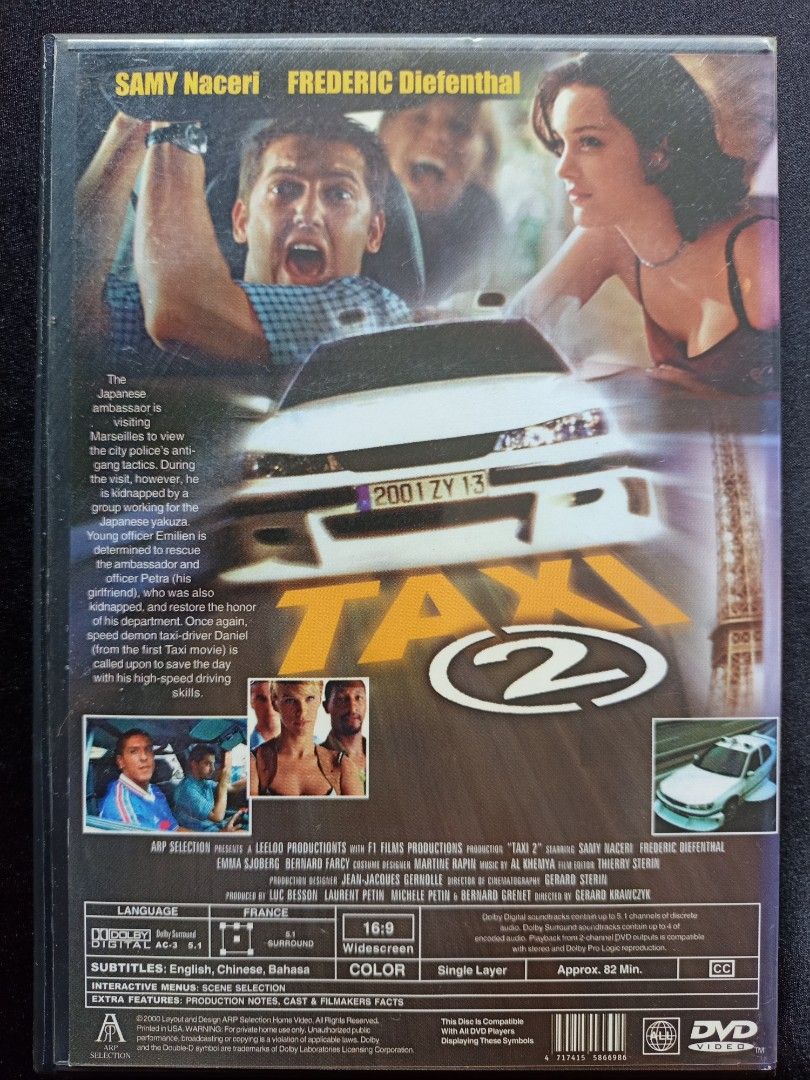DVD Taxi 2, Hobbies & Toys, Music & Media, CDs & DVDs on Carousell