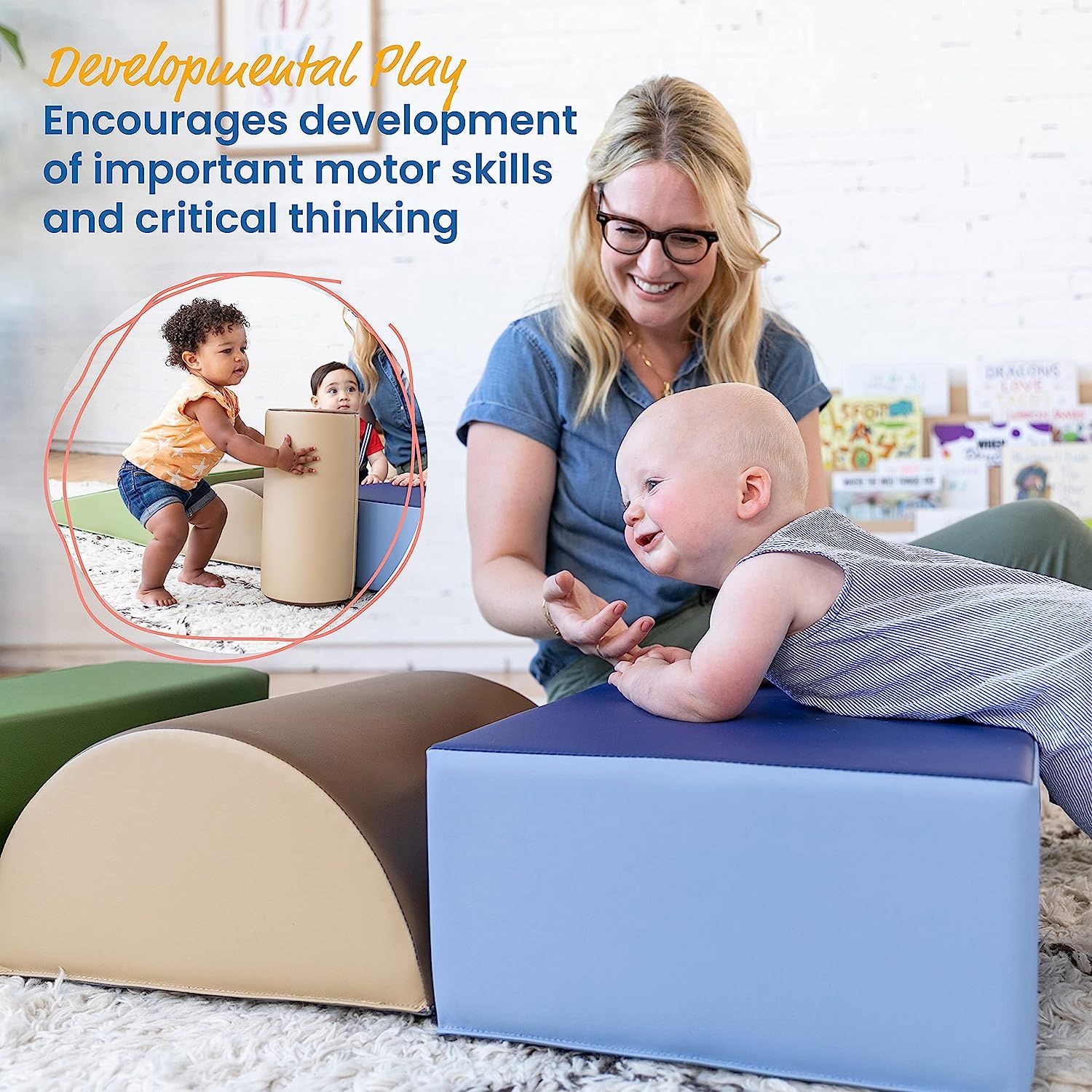 ECR4Kids SoftZone Climb and Crawl Activity Play Set, Lightweight Foam ...