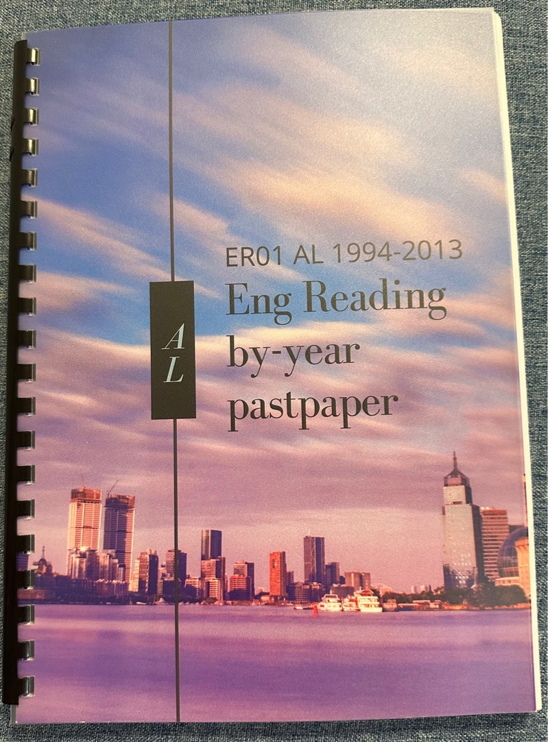 Eng Reading AL by-year past paper, 興趣及遊戲, 書本 & 文具, 教科書 - Carousell