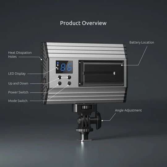 ESDDI PLV-380 LED Photograph Video Spotlight ESDDI 3200-5600K Dimmable ...