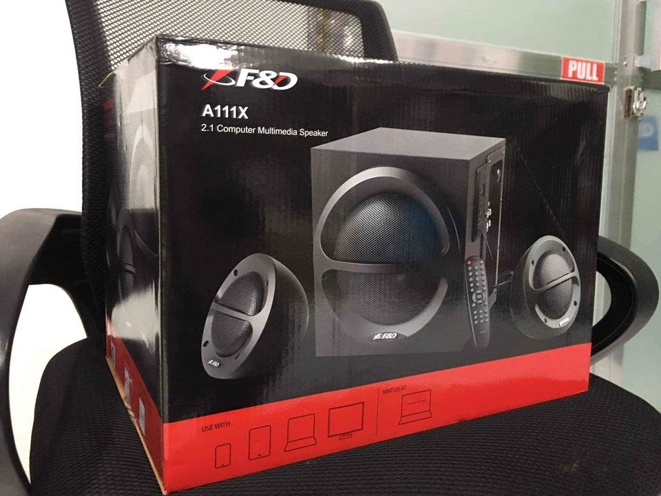 F&D A111X 2.1 Multimedia Speaker 35 Watts With Subwoofer Bluetooth FM Remote Black on Carousell