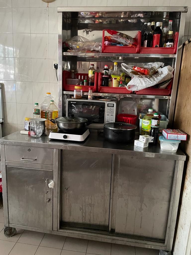 Food stall/hawker shelving, cabinet , rack, Furniture & Home Living ...