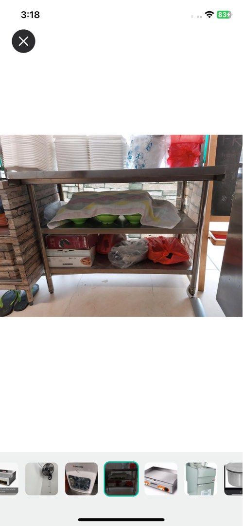 Food stall/hawker shelving, cabinet , rack, Furniture & Home Living ...