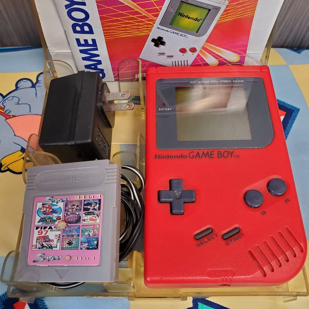 GAMEBOY Play It Loud! Series (紅色主機+叉電器+1張遊戲卡 連盒套裝) 元祖厚機 Original ...