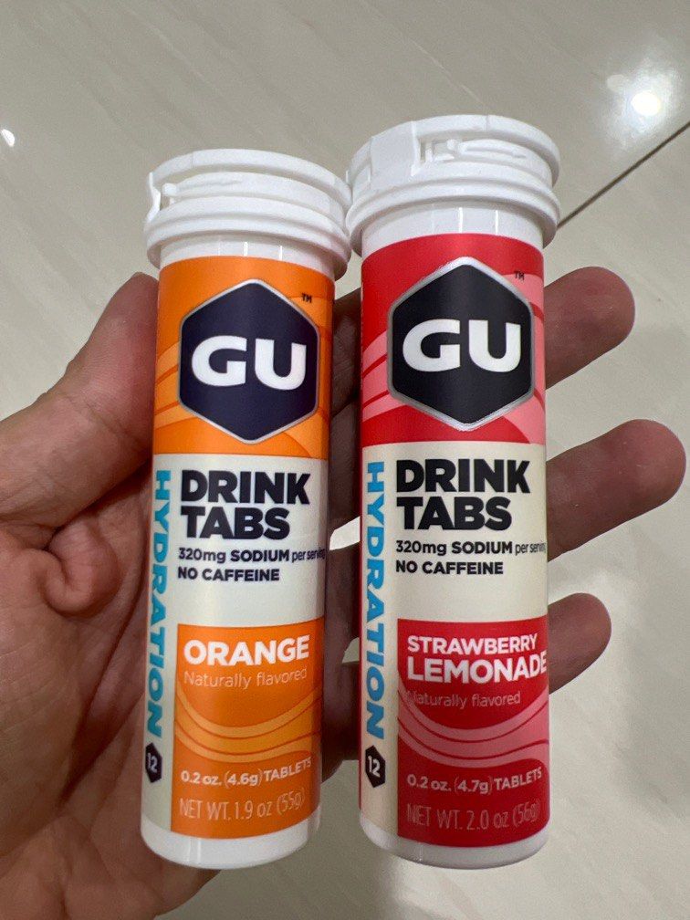 GU Hydration Drink Tabs Orange Strawberry Lemonade cycling half ...