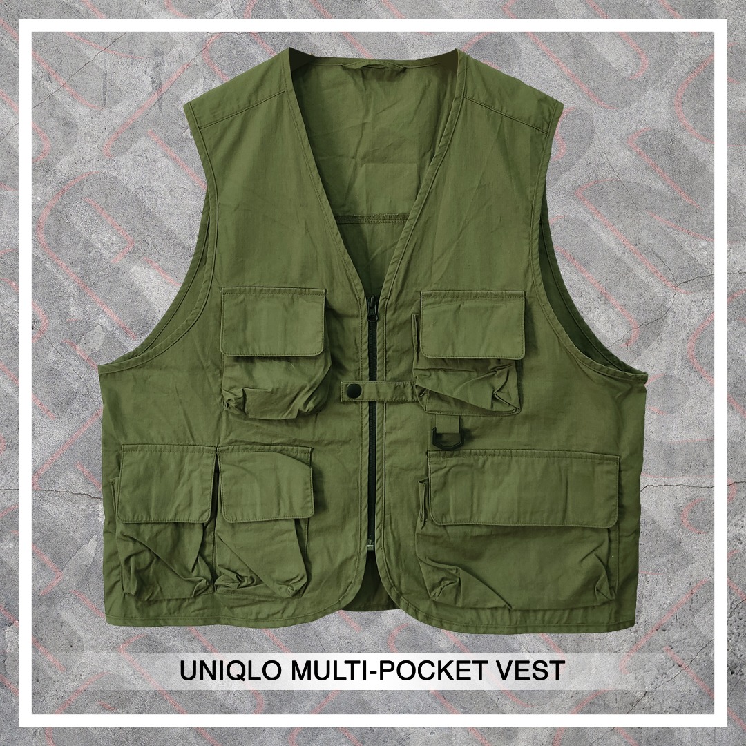 GU Uniqlo Multi-Pocket Utility Vest, Men's Fashion, Tops & Sets, Vests ...