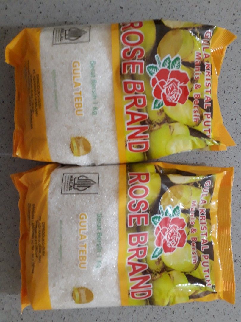Gula Rose Brand 1kg kuning, Makanan & Minuman, Snek di Carousell