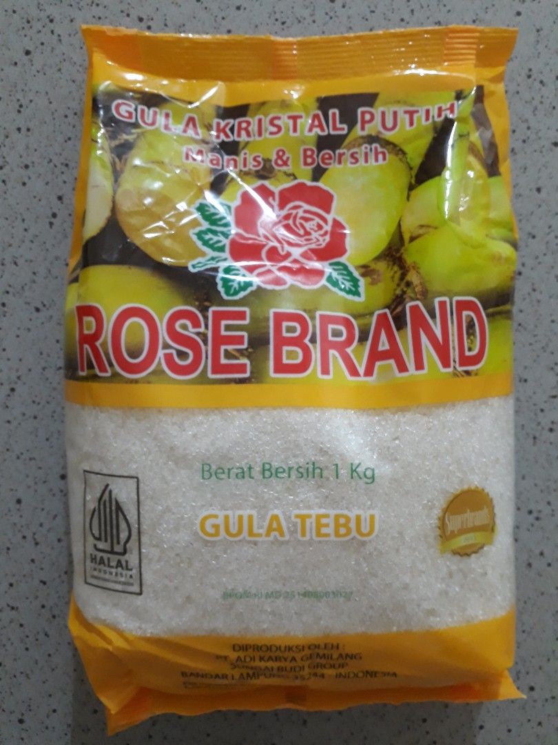 Gula Rose Brand 1kg kuning, Makanan & Minuman, Snek di Carousell