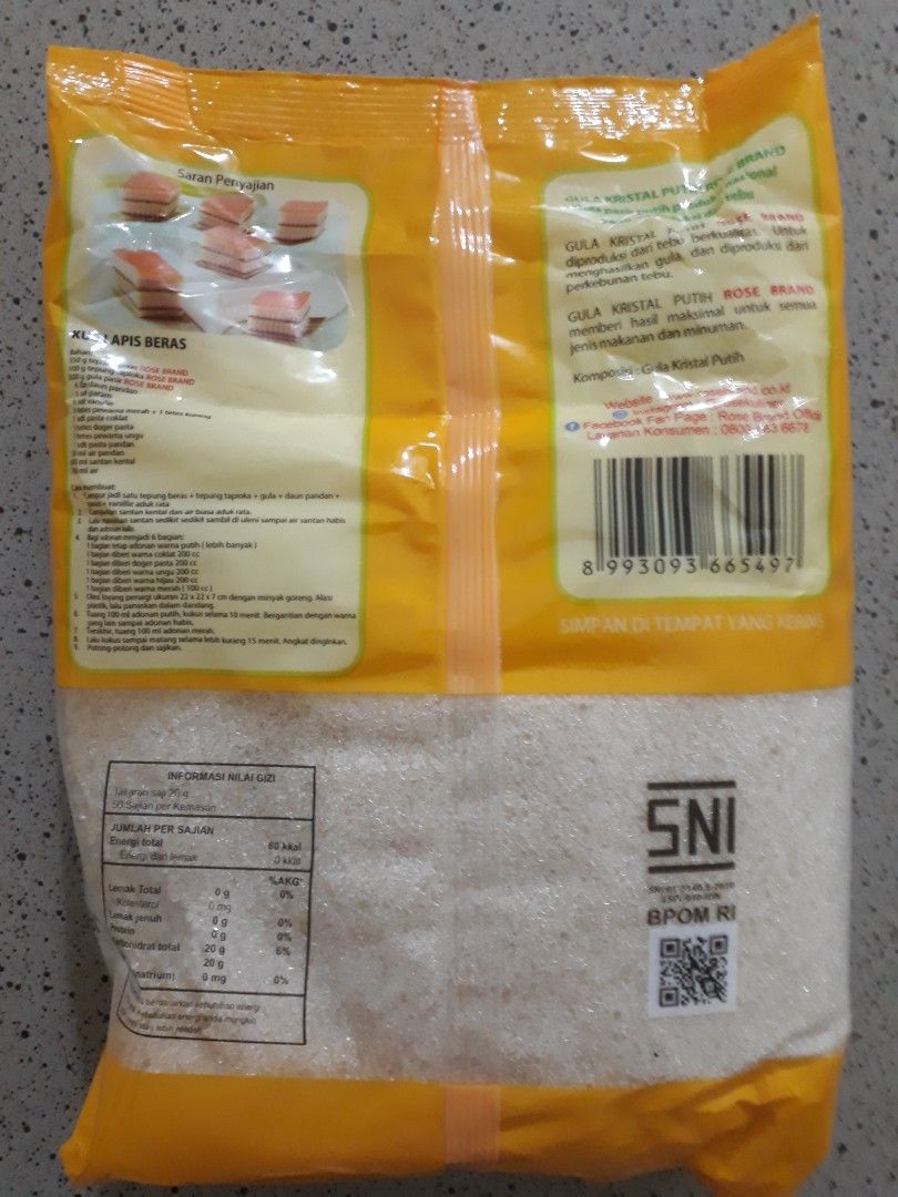Gula Rose Brand 1kg kuning, Makanan & Minuman, Snek di Carousell
