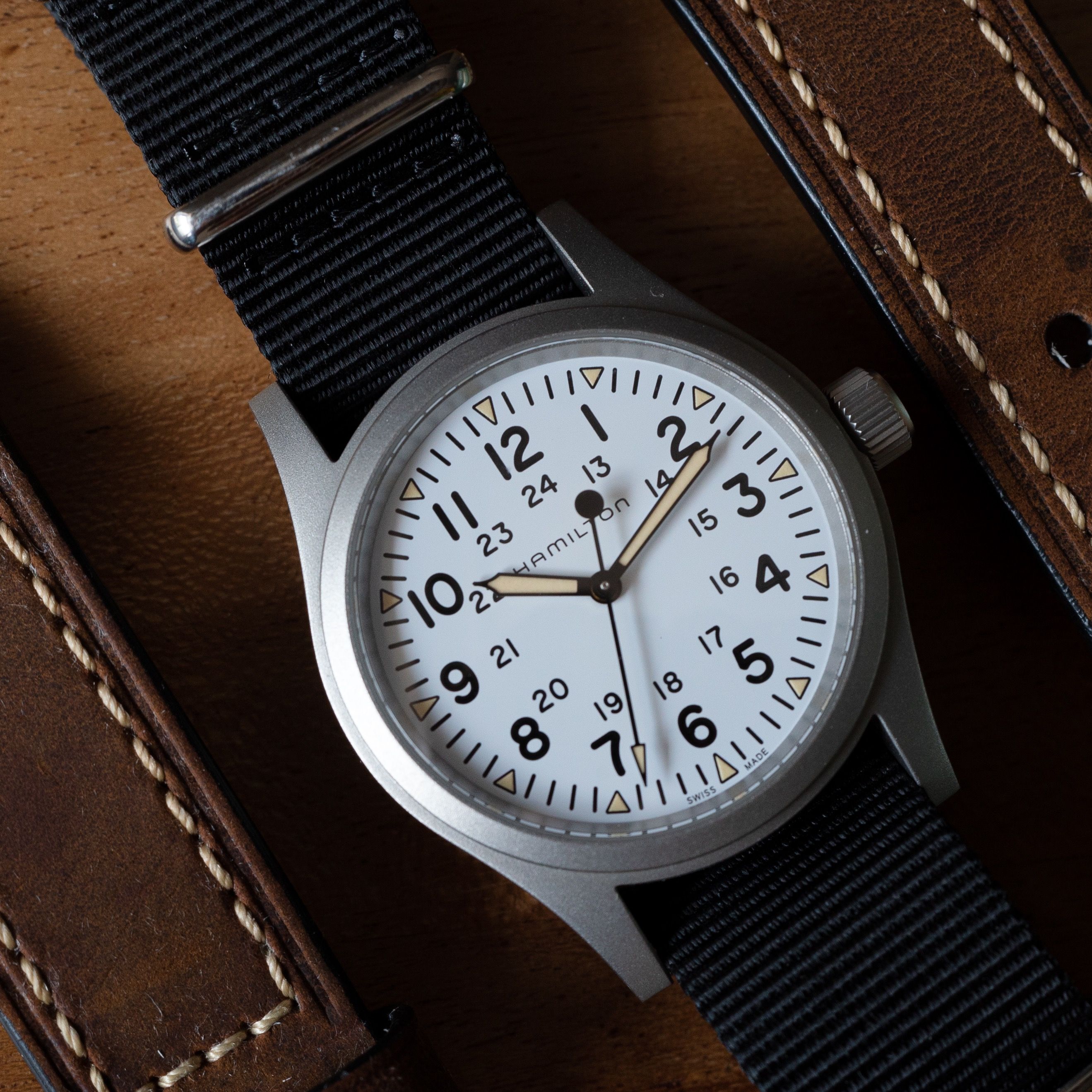 Hamilton Khaki Field 38mm White - H50 movement (not Seiko), Luxury ...