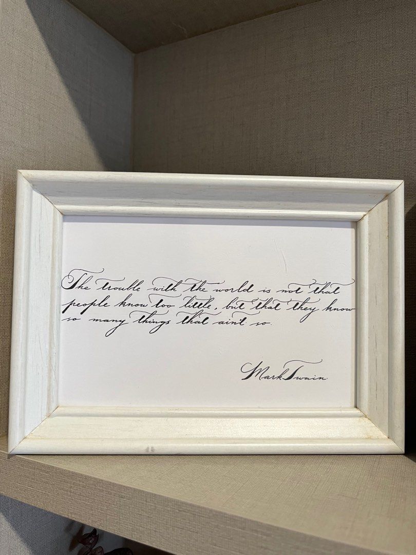 Handwritten motivational quotes in frames, Furniture & Home Living ...