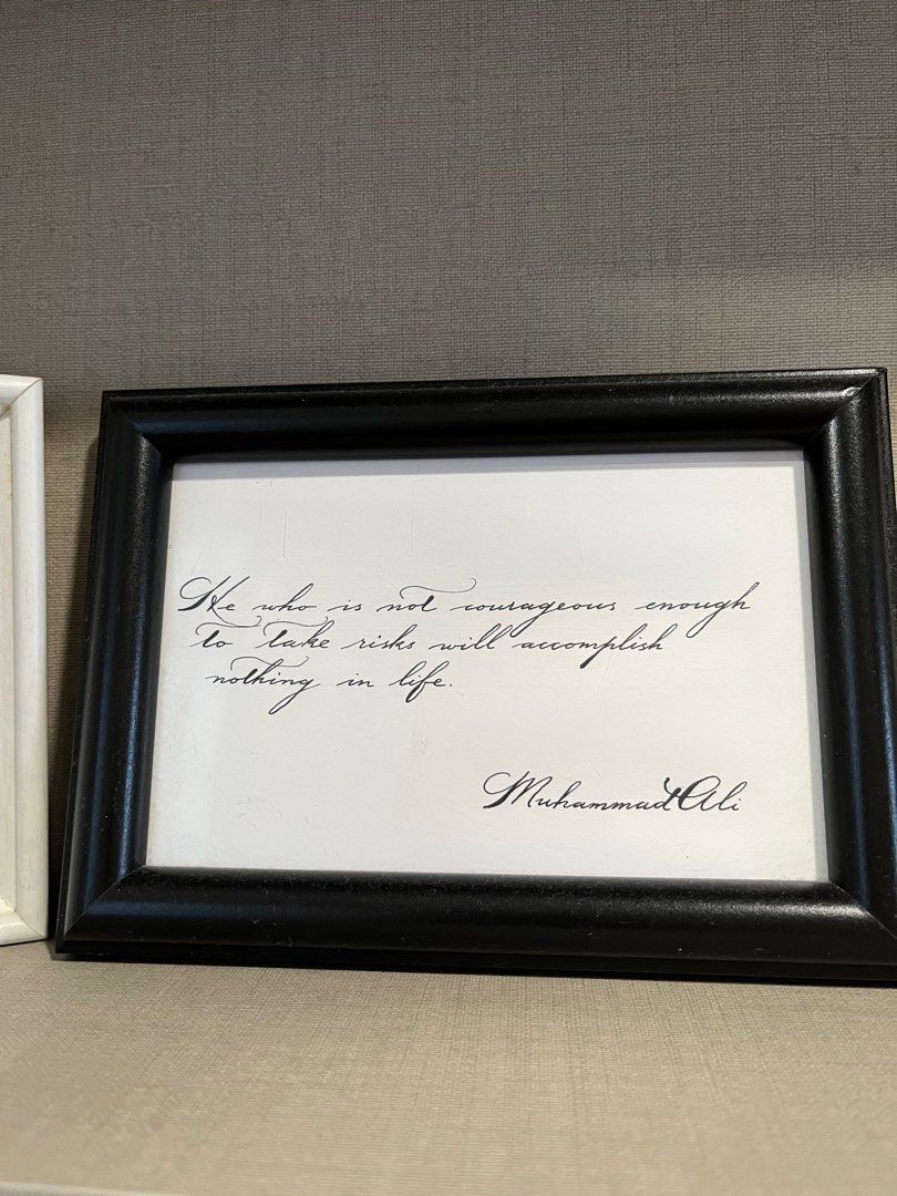 Handwritten motivational quotes in frames, Furniture & Home Living ...