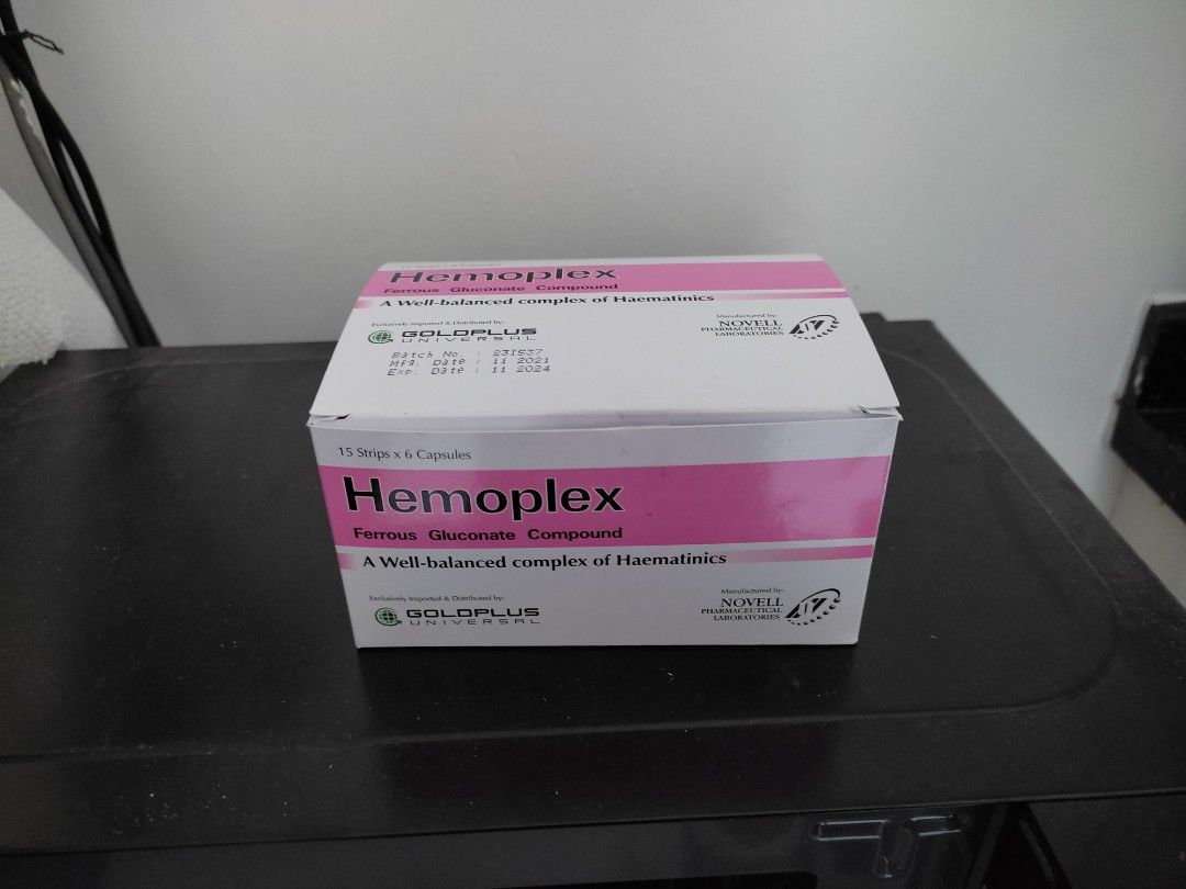 Hemoplex iron supplements..10 x 6 caps.. expiry 11/2024, Health ...