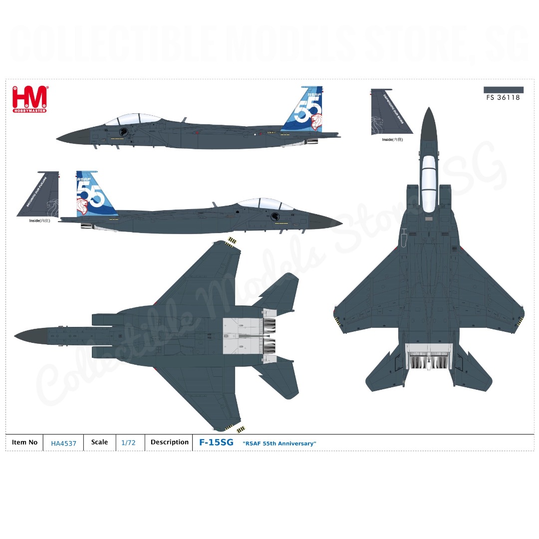 HOBBY MASTER RSAF REPUBLIC OF SINGAPORE AIR FORCE BOEING MCDONNELL ...