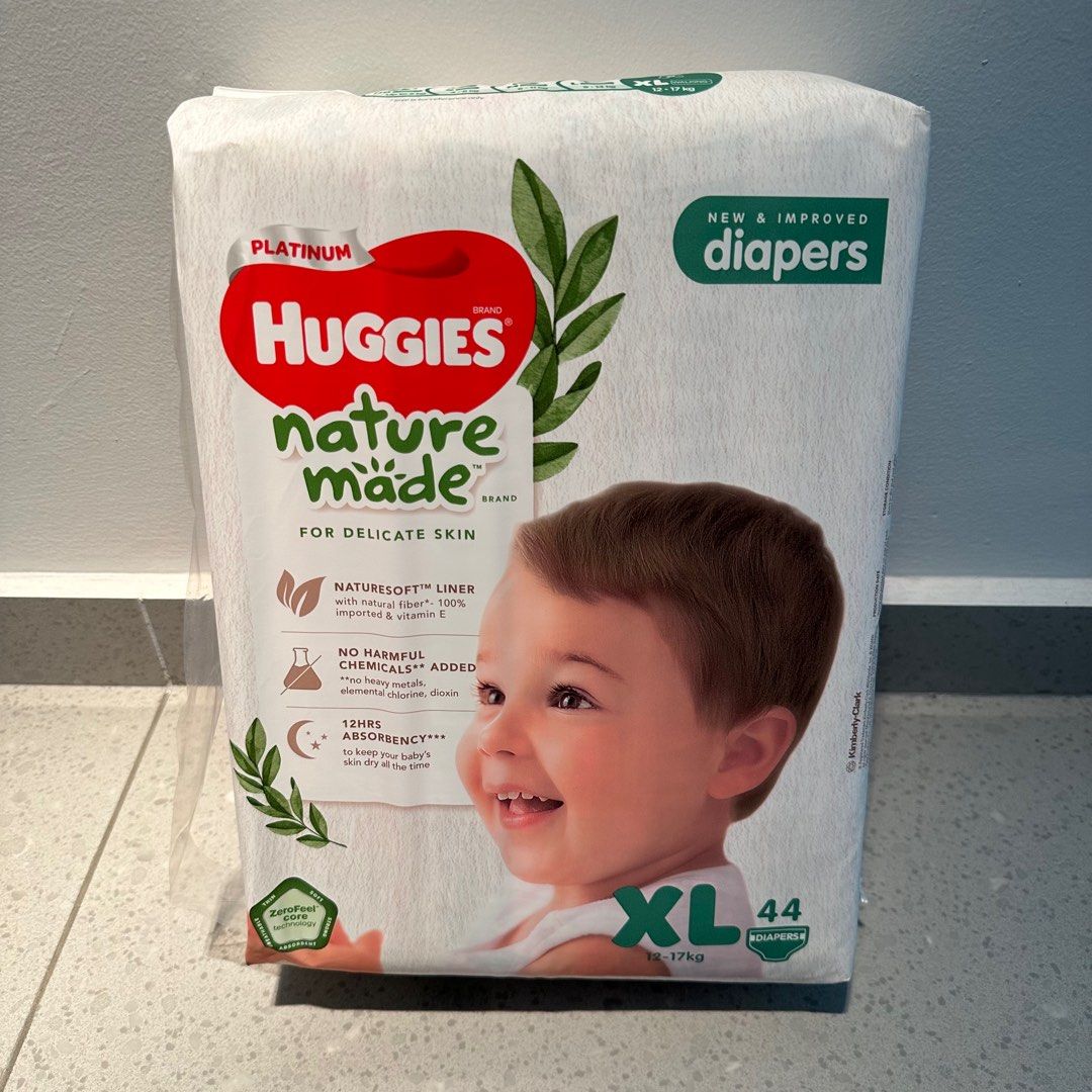 Huggies nature made XL tape diapers, Babies & Kids, Bathing & Changing ...