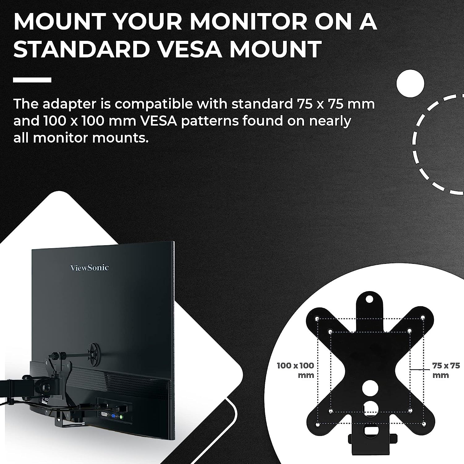 HumanCentric VESA Mount Adapter for Viewsonic Models VX2776-smhd ...