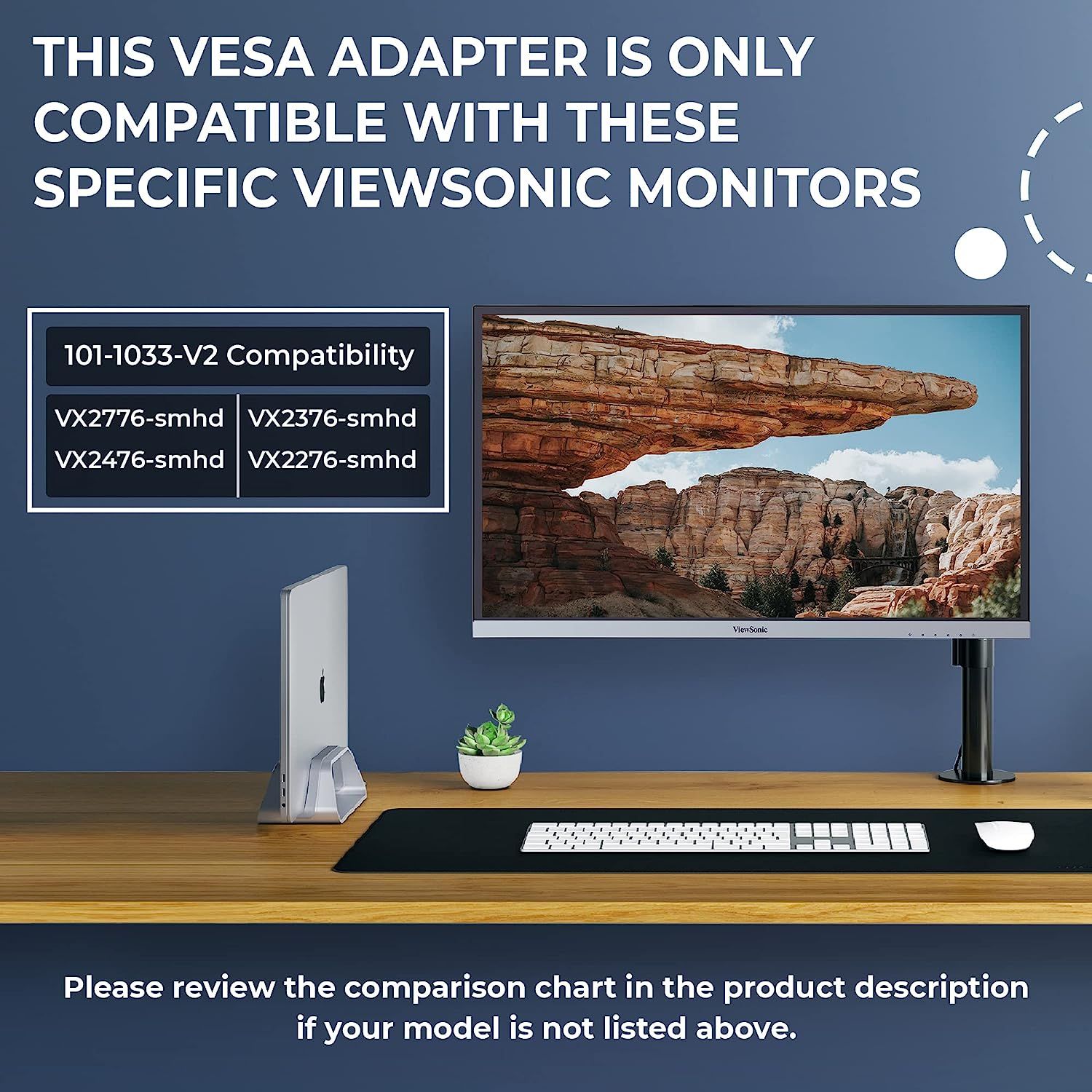 HumanCentric VESA Mount Adapter for Viewsonic Models VX2776-smhd ...