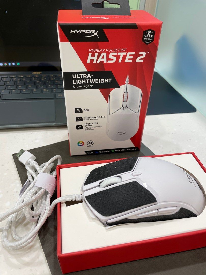 HyperX Pulsefire Haste 2 Gmaing Mouse, 電腦＆科技, 電腦周邊及配件, 電腦滑鼠及相關產品 - Carousell