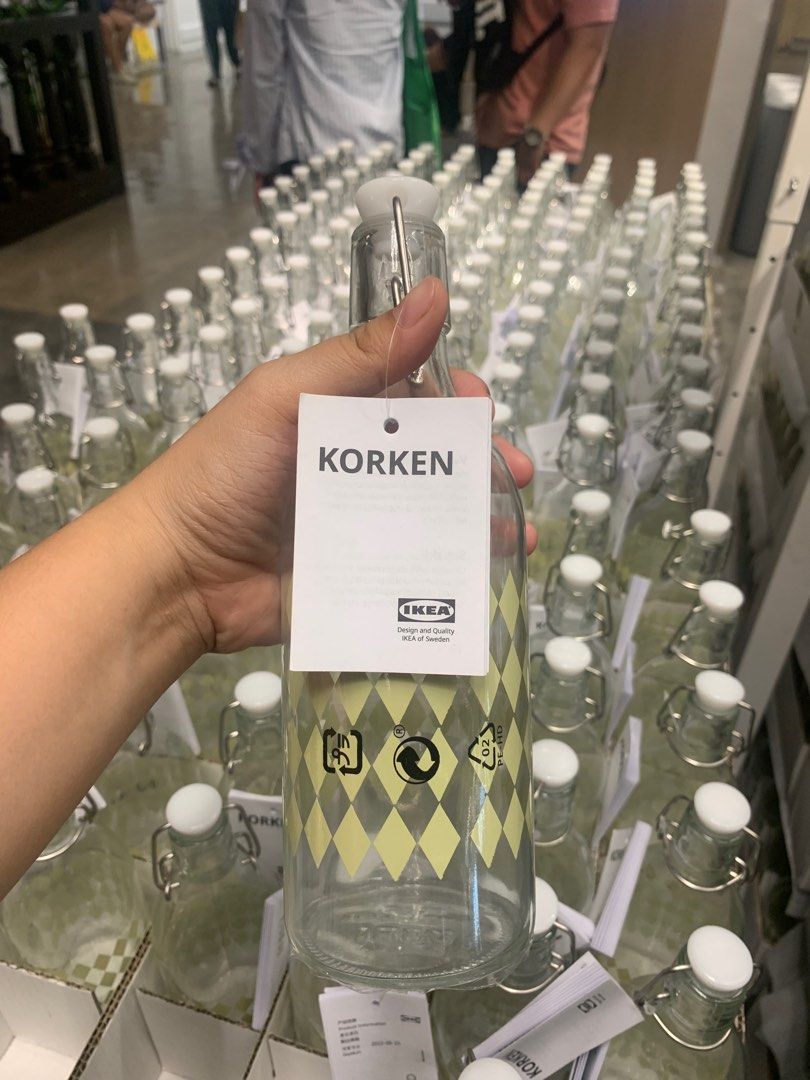 KORKEN Ikea bottle with stopper, Furniture & Home Living, Kitchenware ...