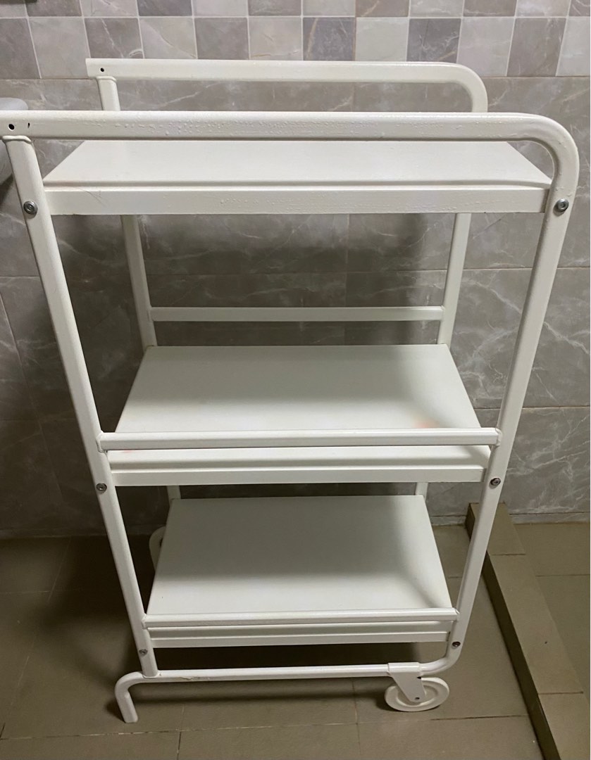 IKEA Sunnersta white trolley / cart, Furniture & Home Living, Furniture ...