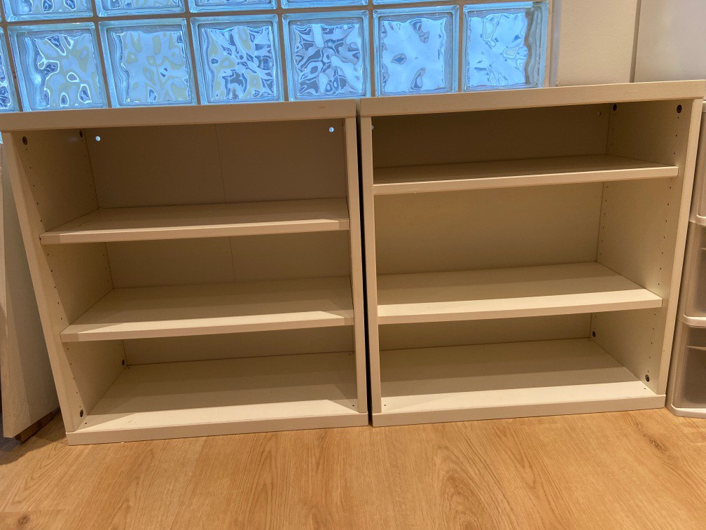 IKEA white bookshelves (low height), Furniture & Home Living, Furniture ...