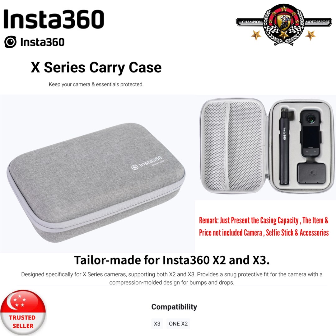 Insta360 X Series Carry Case, Photography, Photography Accessories ...