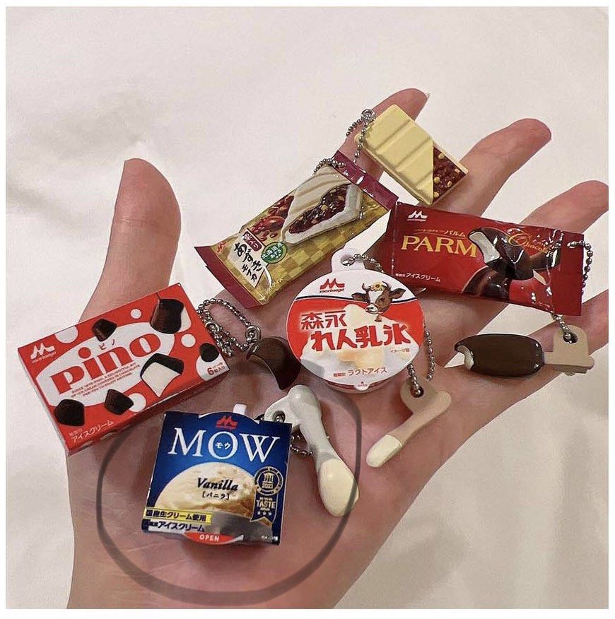 Japan Gashapon Gacha miniature Morinaga Mao Icecream Mascot Vanilla ...