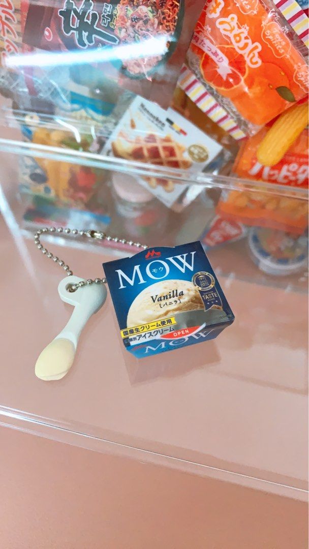 Japan Gashapon Gacha miniature Morinaga Mao Icecream Mascot Vanilla ...
